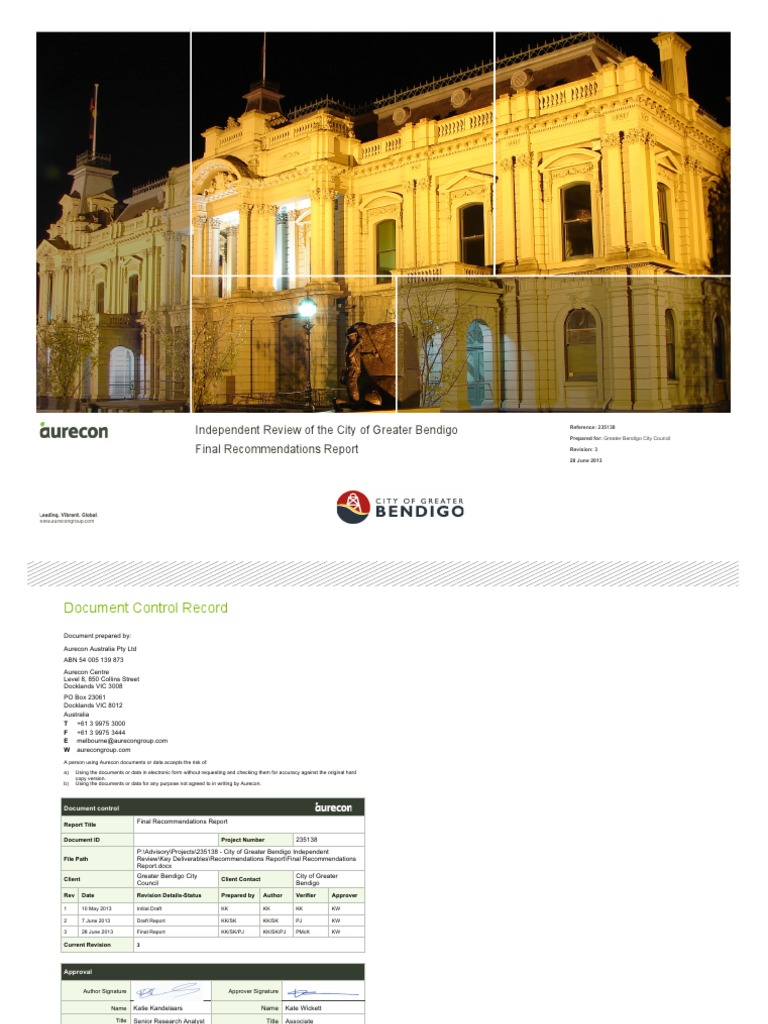 Independent Review of The City of Greater Bendigo - Final ...
