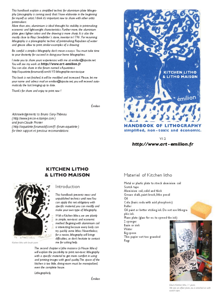 Handbook-V 1 2 | PDF | Lithography | Printmaking