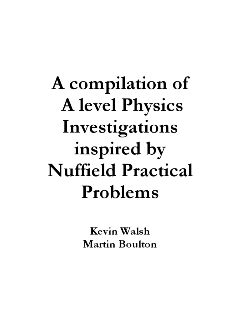 Physics Practical Investigations | PDF | Force | Electric Current