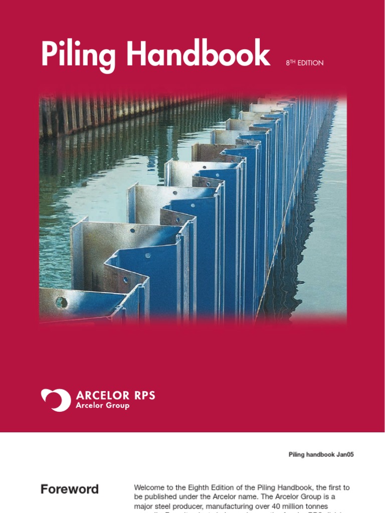 ARCELOR Piling Handbook | PDF | Deep Foundation | Basement