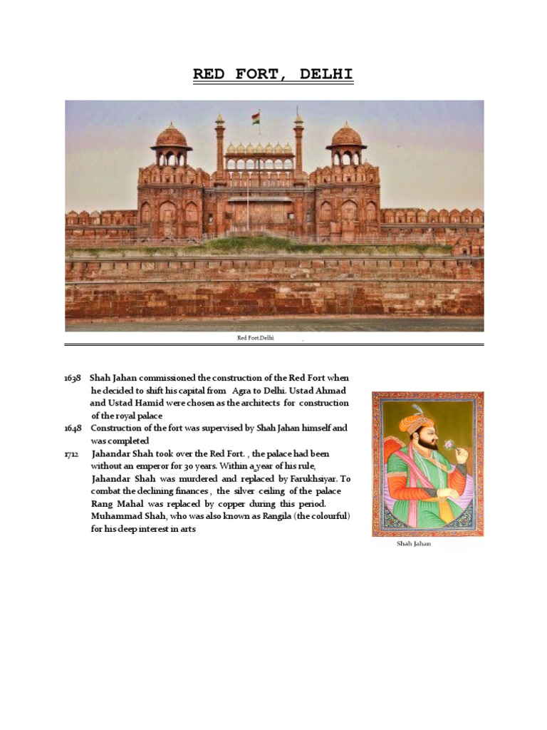 Red Fort (History) | PDF
