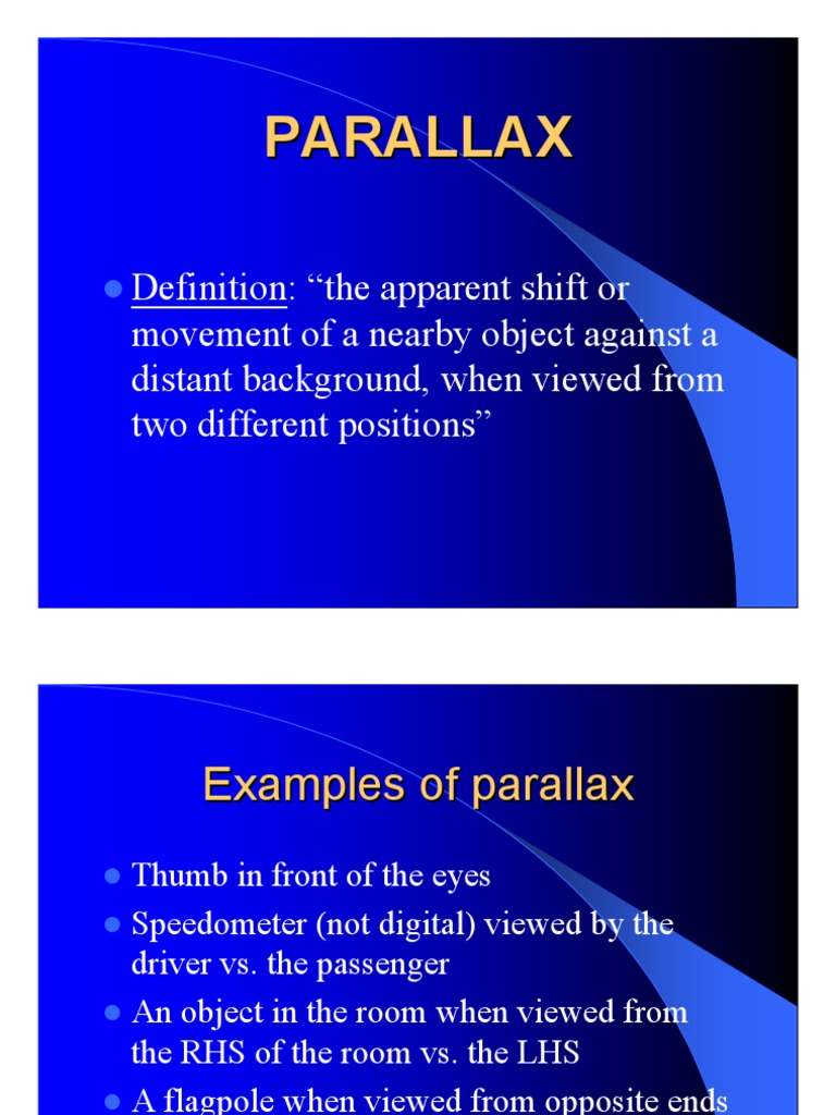 Parallax | PDF | Astronomical Unit | Physical Quantities