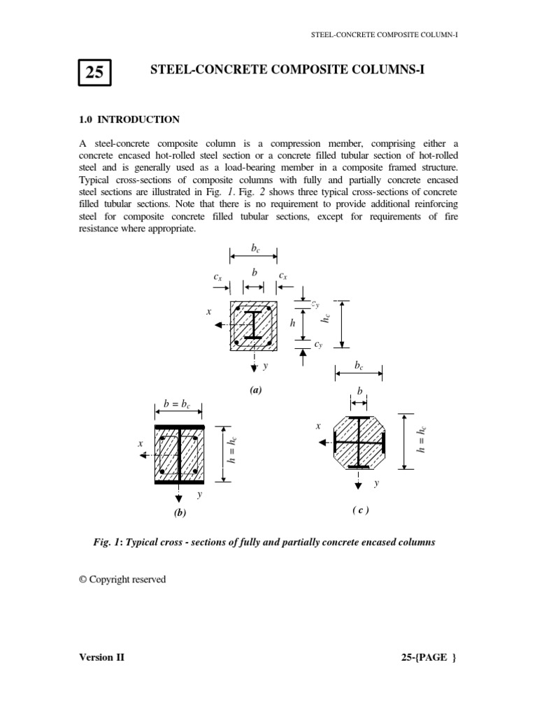 Steel-Concrete Composite Columns-I: B B C C | PDF | Technology ...