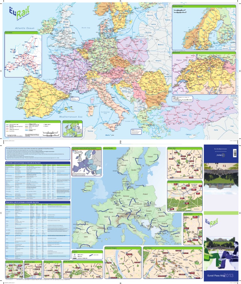 Eurail Pass Travel Map Overview | PDF | Travel