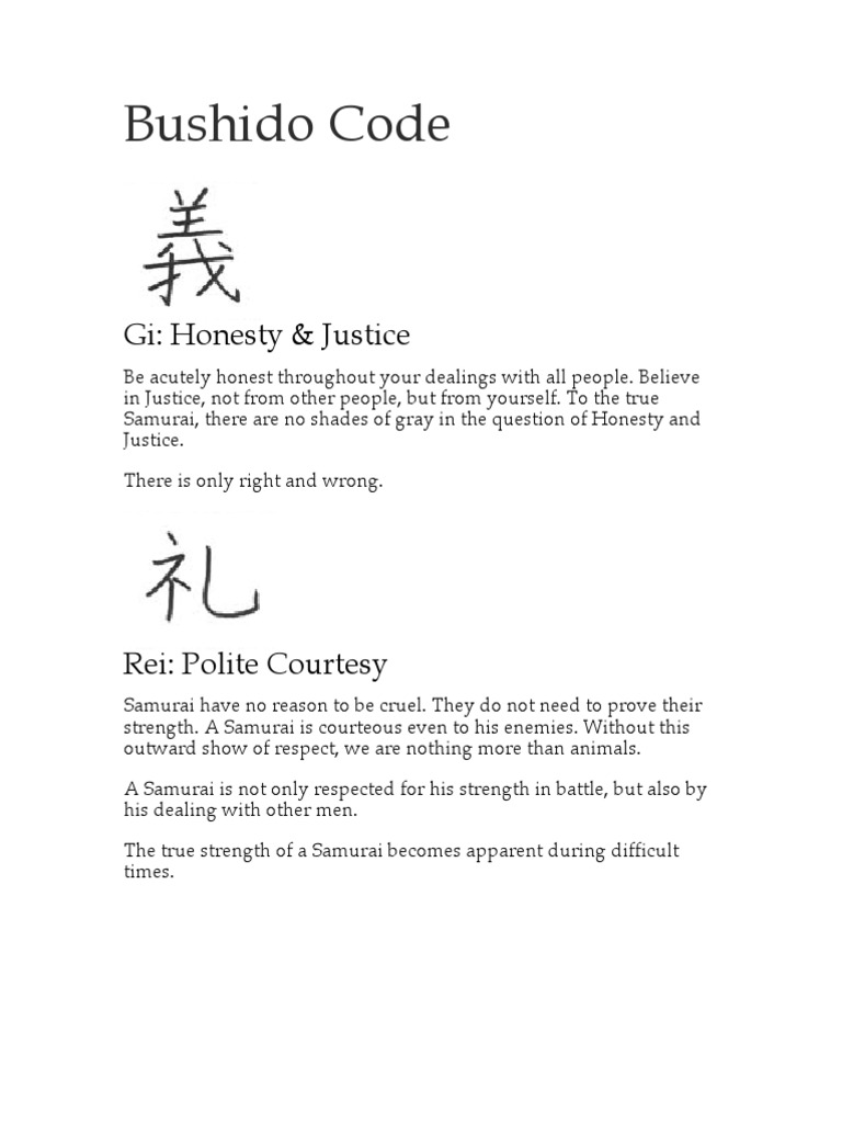 Bushido Code | PDF