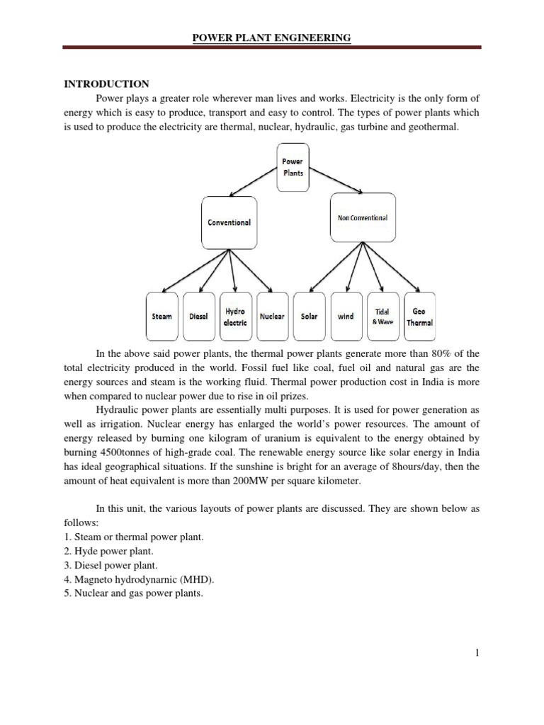 Steam Power Plant Pdf Power Station Boiler
