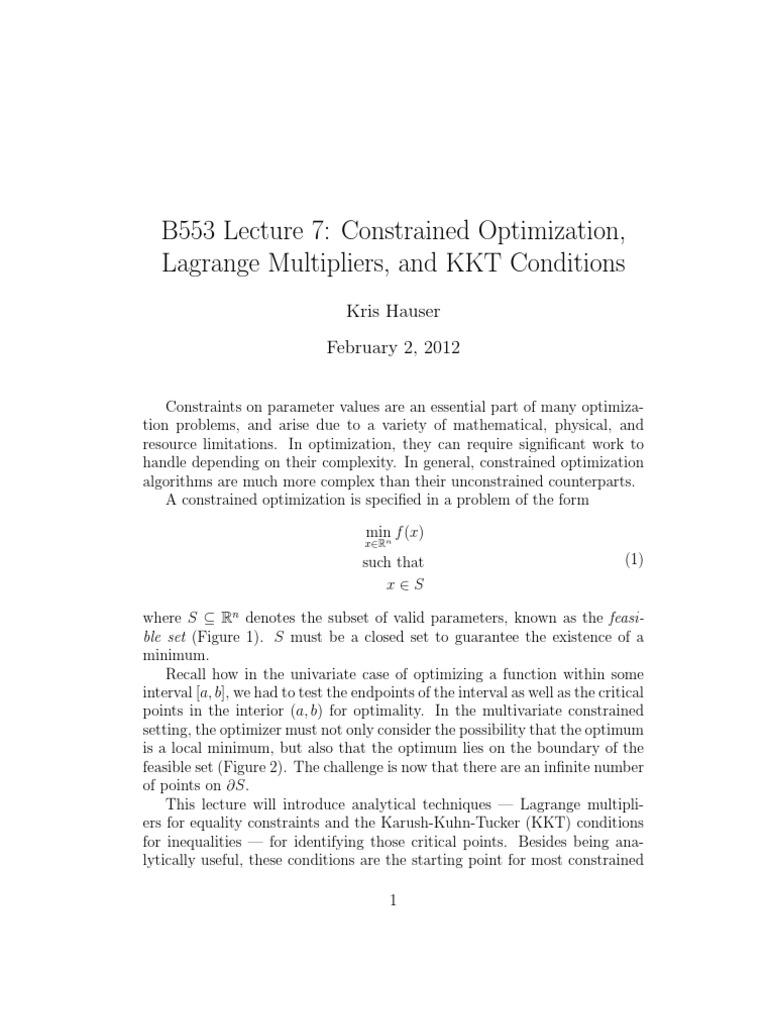 Constrained Optimization | PDF | Mathematical Optimization | Teaching Mathematics