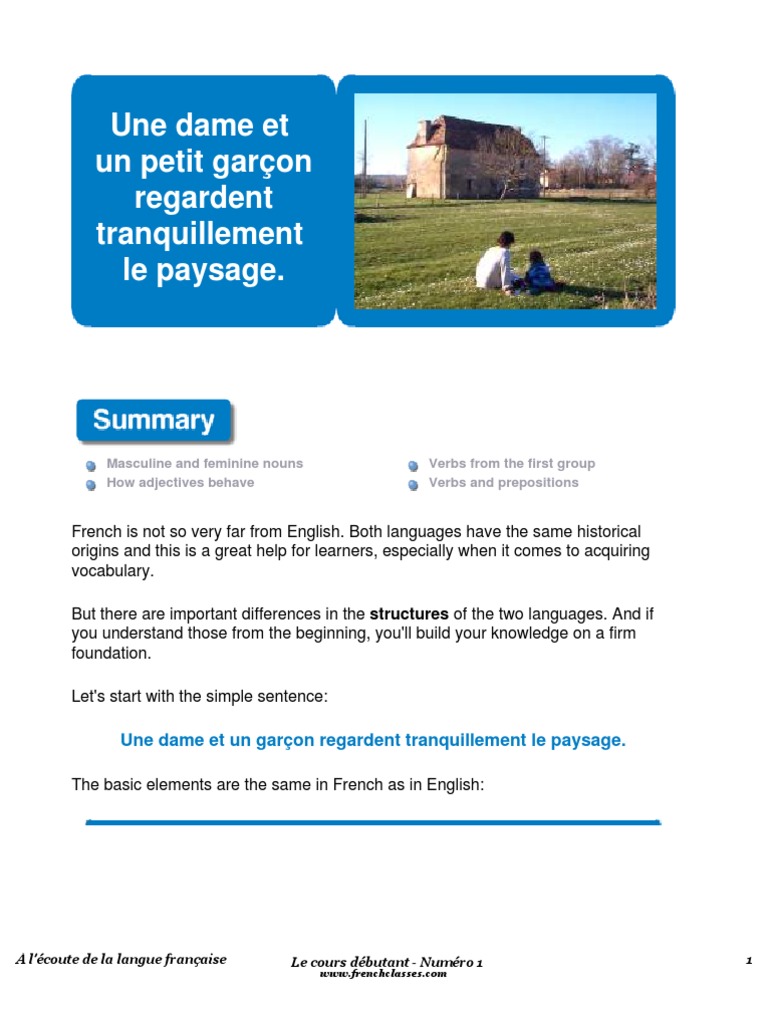 Curso de Frances | PDF | Grammatical Gender | Noun