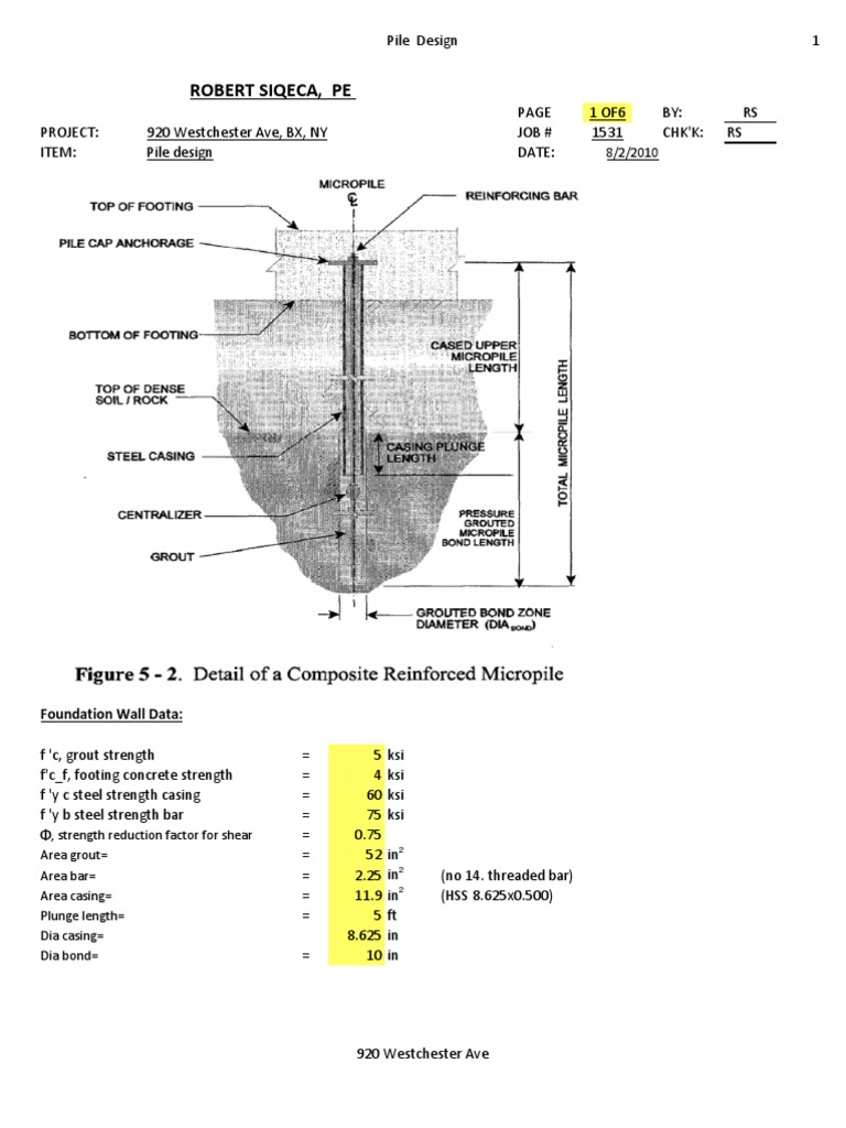 Caisson Design and Load Calculations | PDF | Deep Foundation | Building ...