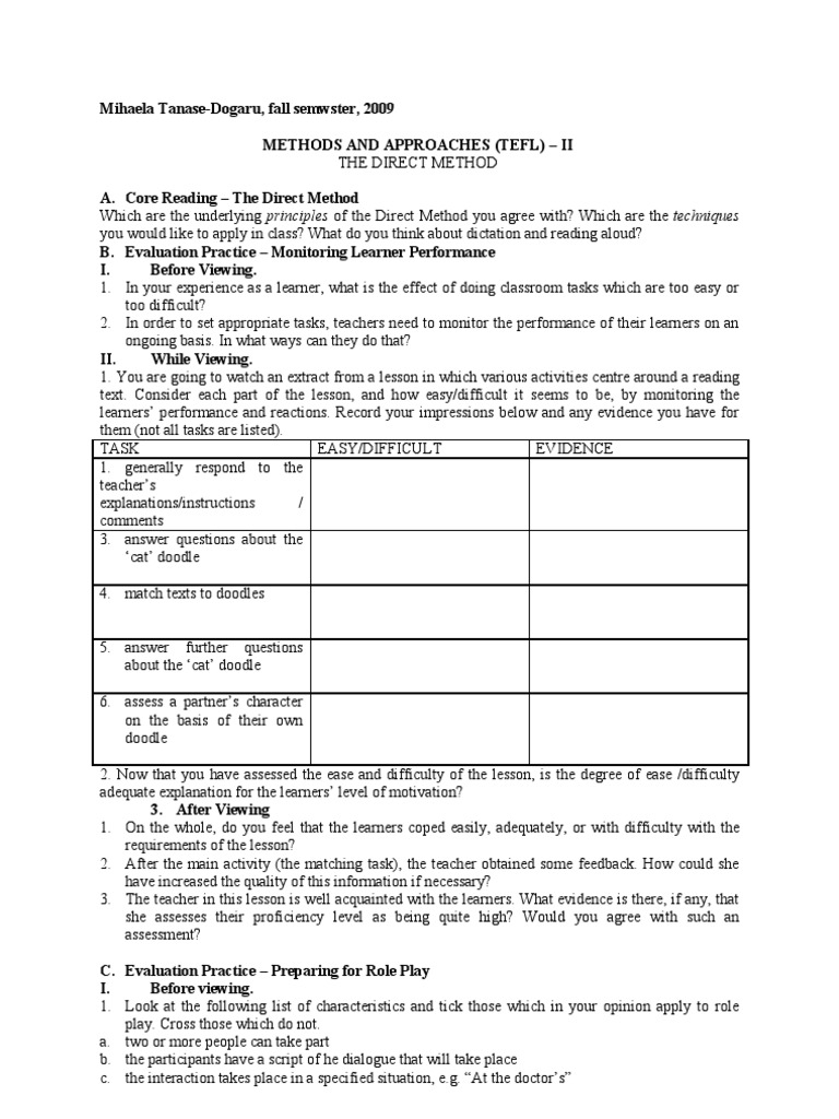 Methods and Approaches TEFL. 2 PDF | PDF | Teaching English As A ...