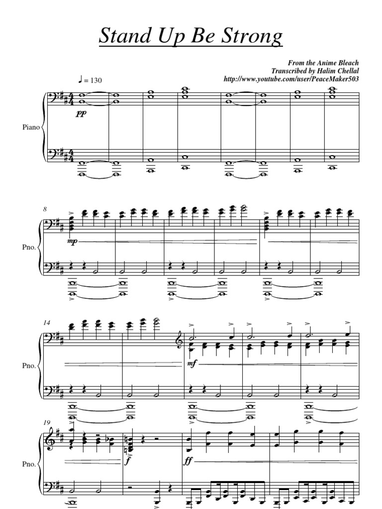 Stand Up Be Strong Sheet | PDF