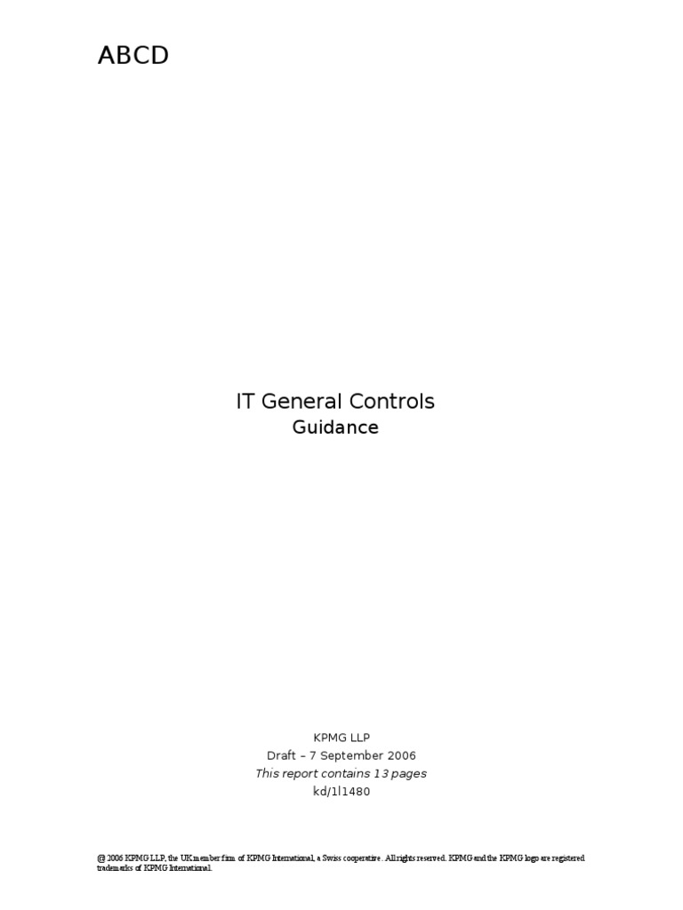 ITGC Guidance 2 | PDF | Financial Audit | Business
