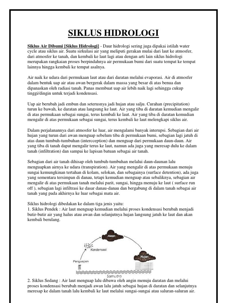 Siklus Hidrologi | PDF | Sains & Matematika