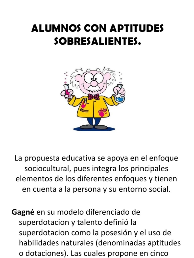 Alumnos Con Aptitudes Sobresalientes Pdf