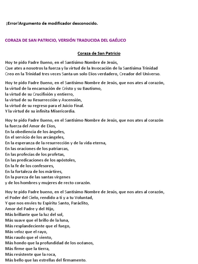 Oración de San Patricio | PDF | Cristo (título) | María, madre de Jesús