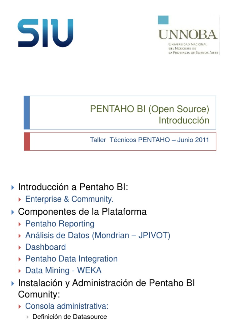 Pentaho Bi Open Source - V2 | PDF | Plataforma Java | Vuelo salvaje