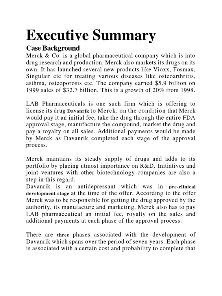 Merck Case Details | PDF