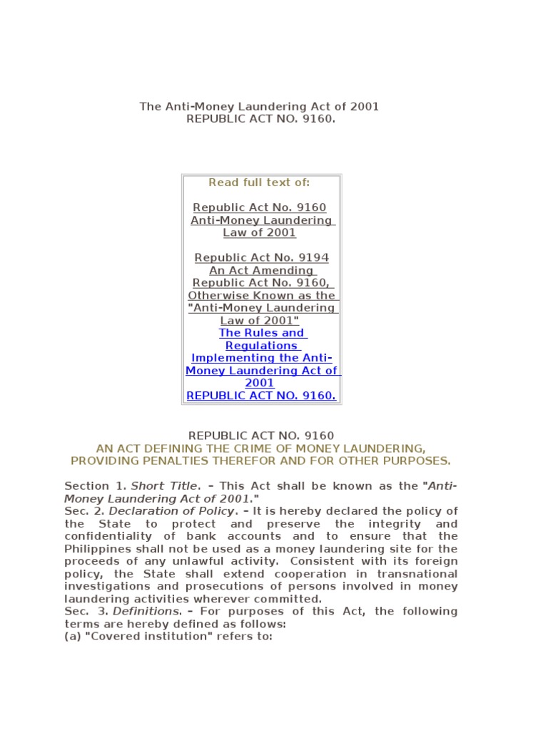 AMLAC | PDF | Money Laundering | Asset Forfeiture