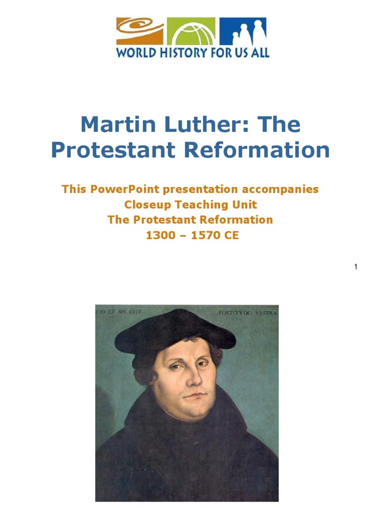 Martin Luther: The Protestant Reformation | PDF | Martin Luther ...