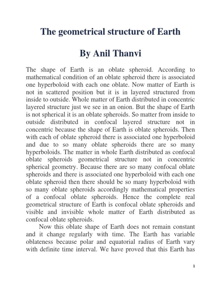 The Real Geometrical Structure of Earth | PDF | Earth | Geometry