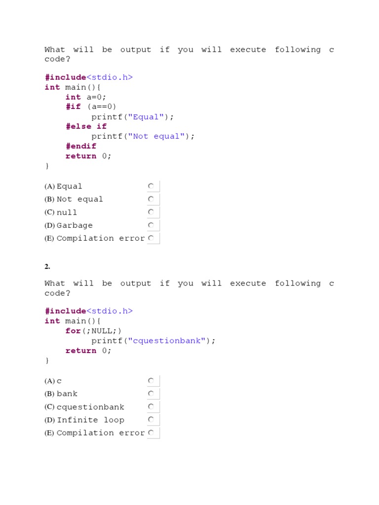 C QST | PDF | C (Programming Language) | Unix Software
