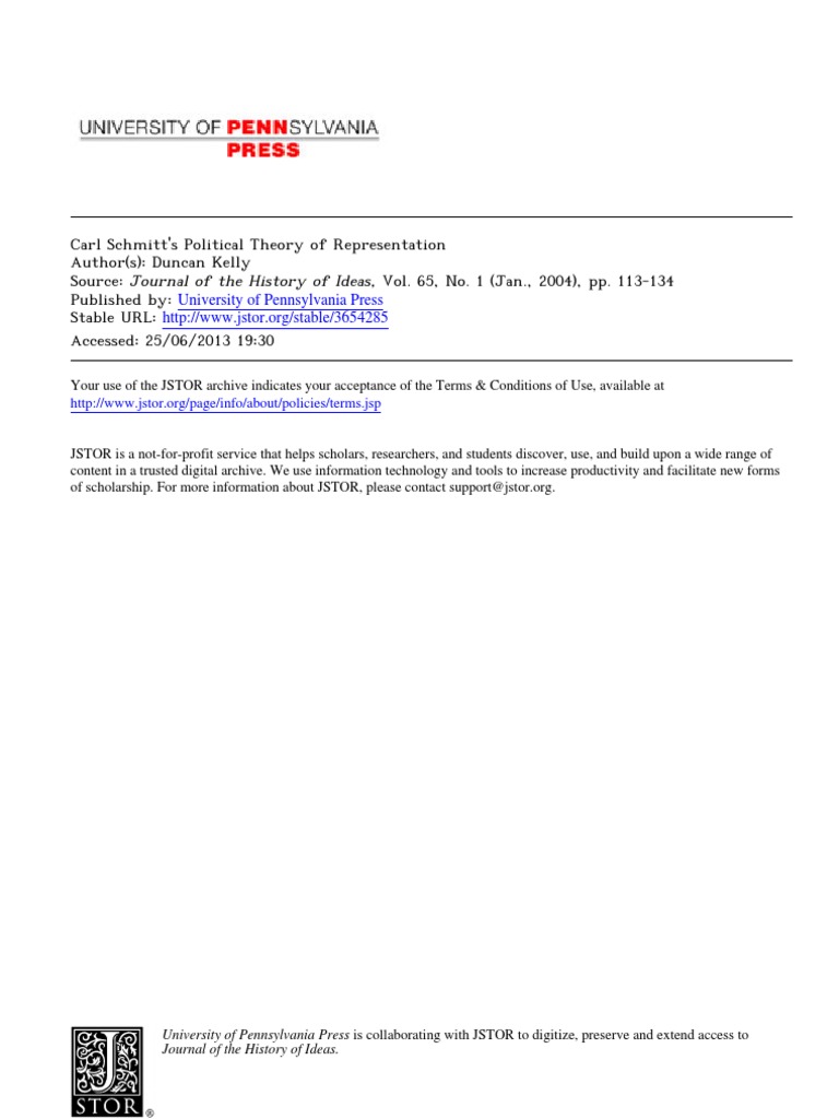 Carl Schmitt's Political Theory of Representation | PDF | Sovereignty ...