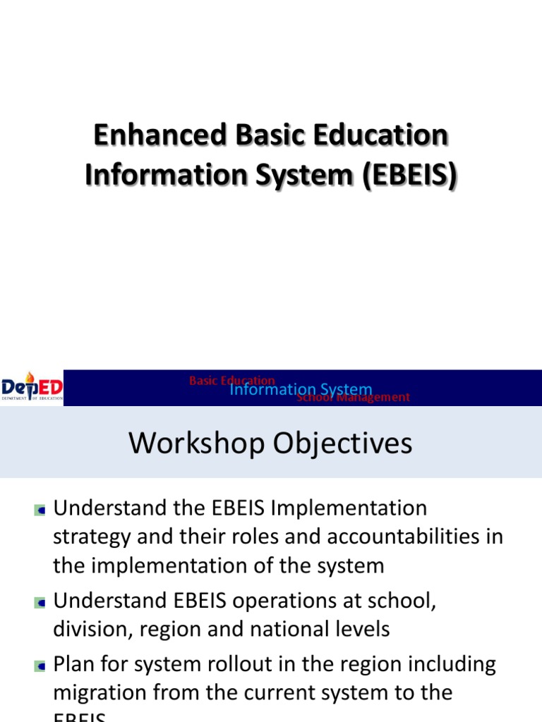 EBEIS Implementation Strategy Guide | PDF | World Wide Web | Internet & Web