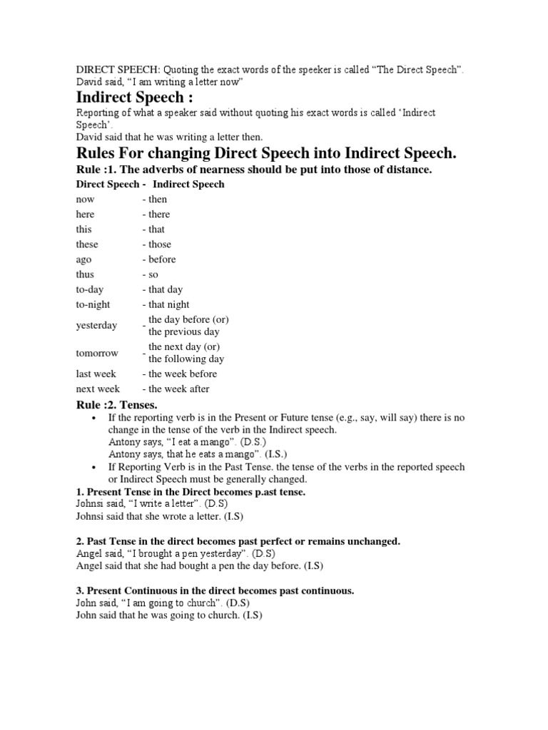 Direct Speech | PDF | Semantics | Linguistic Morphology
