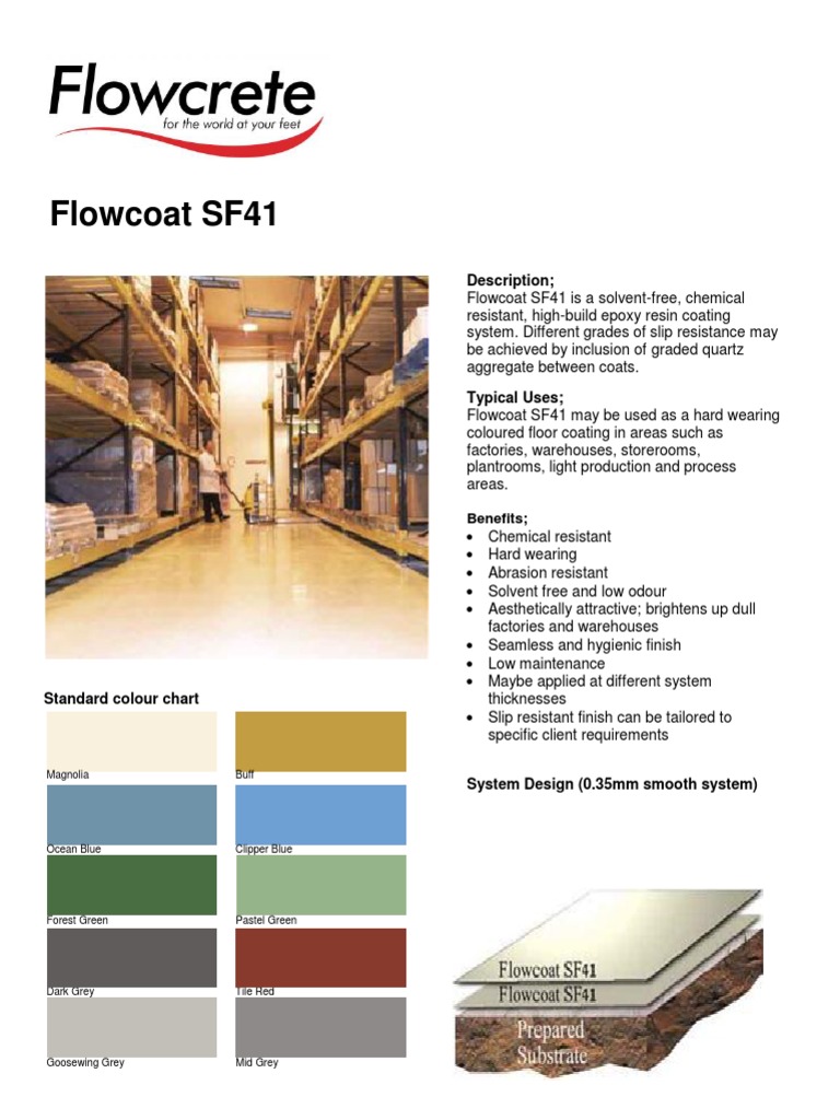Flowcoat SF41 | PDF | Concrete | Building Engineering