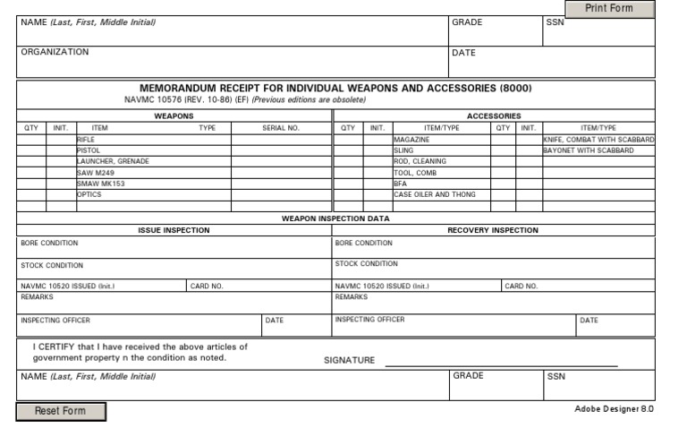 Navmc 10576 | PDF