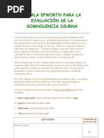 Escala de Somnolencia de Epworth | PDF