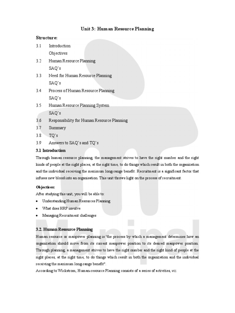 Human Resource Management Notes 3 | PDF | Resource | Human Resources