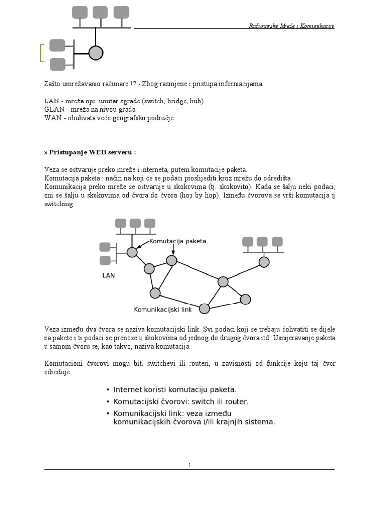 Racunarske Mreze - Skripta by (DzaHo) | PDF