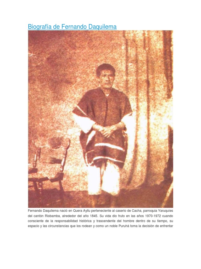 Biografía de Fernando Daquilema | PDF
