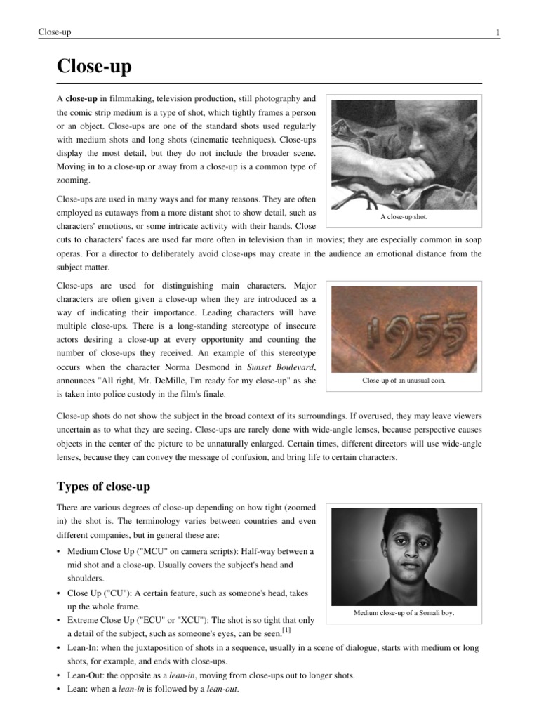 Close Up | PDF | Close Up | Film Theory