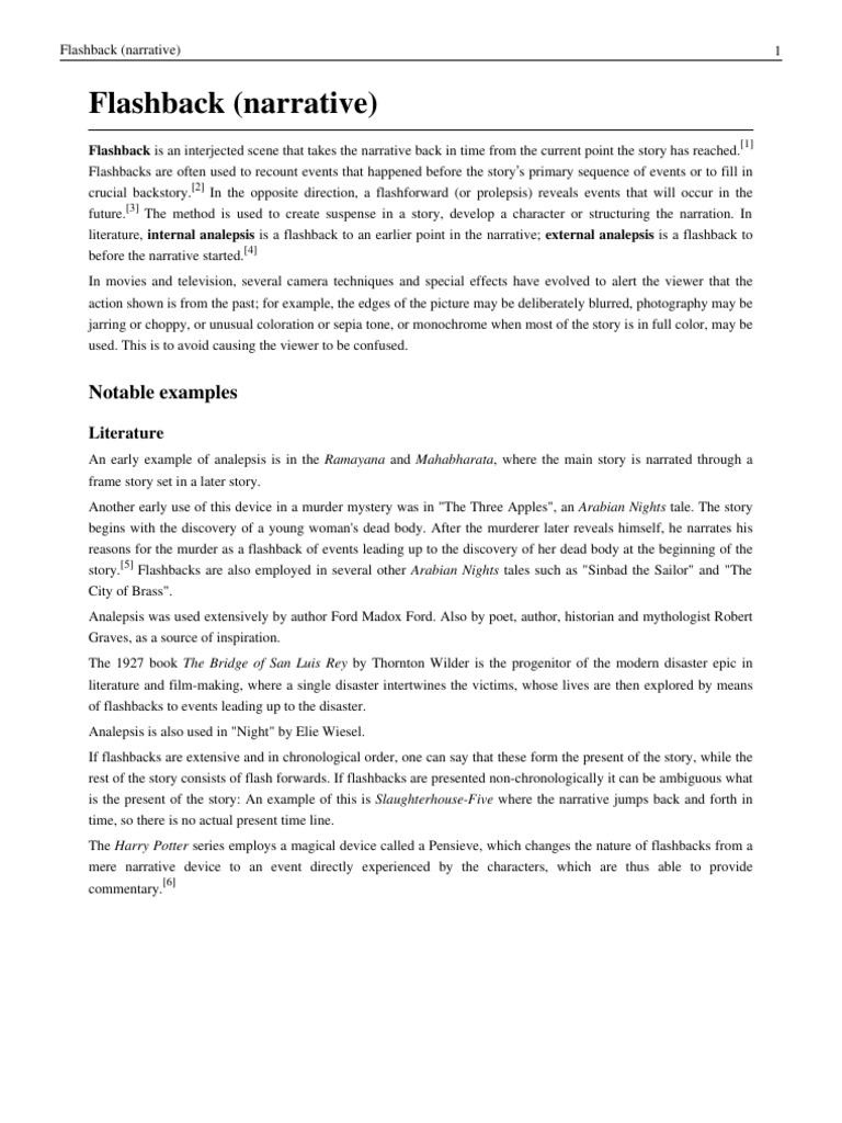 Flashback Examples In Movies