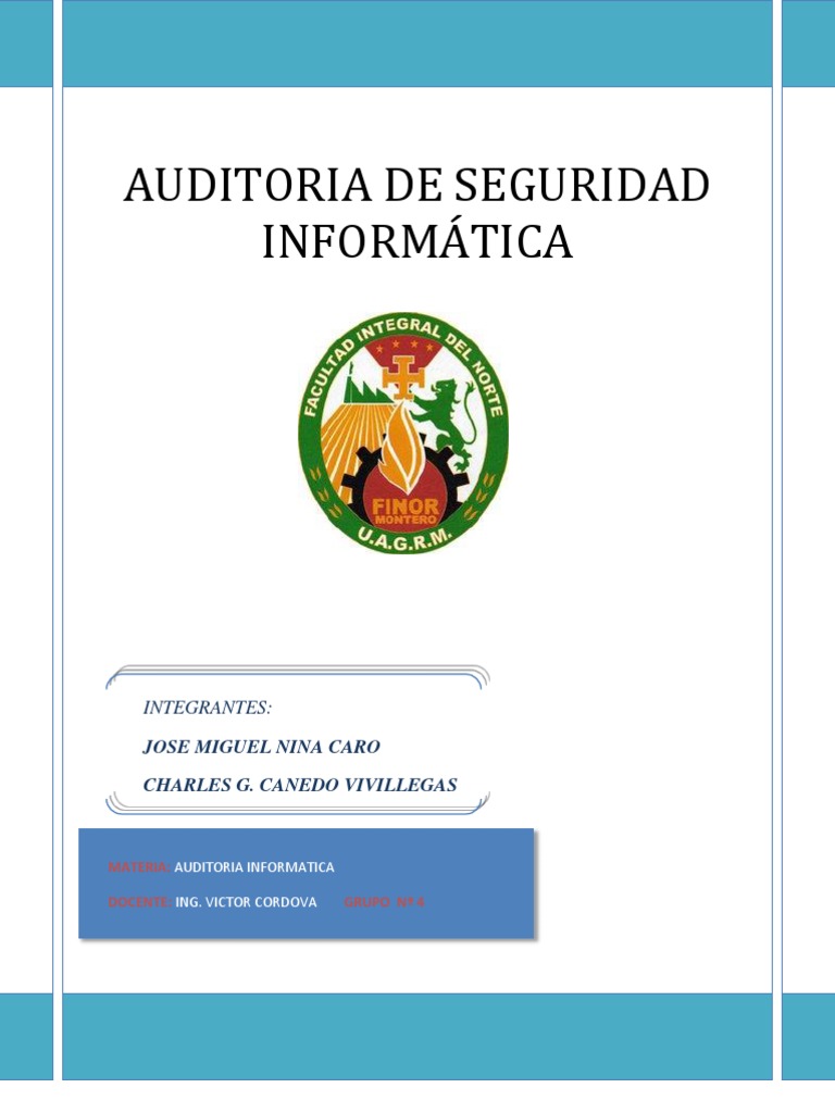 Informe Auditoria | PDF | La seguridad informática | Seguridad