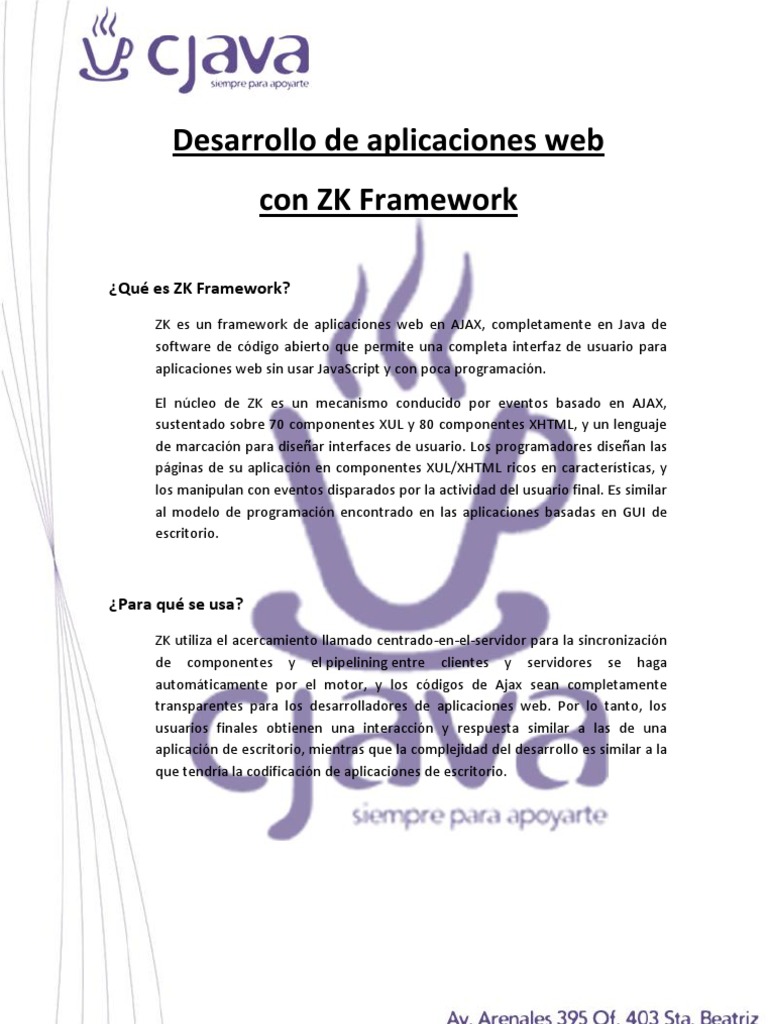 Aplicaciones Web Con ZK Framework PDF | PDF | Aplicación web | Zip (formato de archivo)