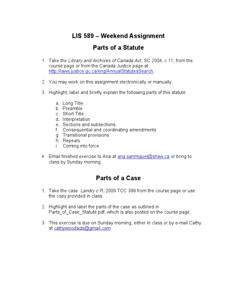 Parts of A Statute | PDF | Civil Law (Common Law) | Justice