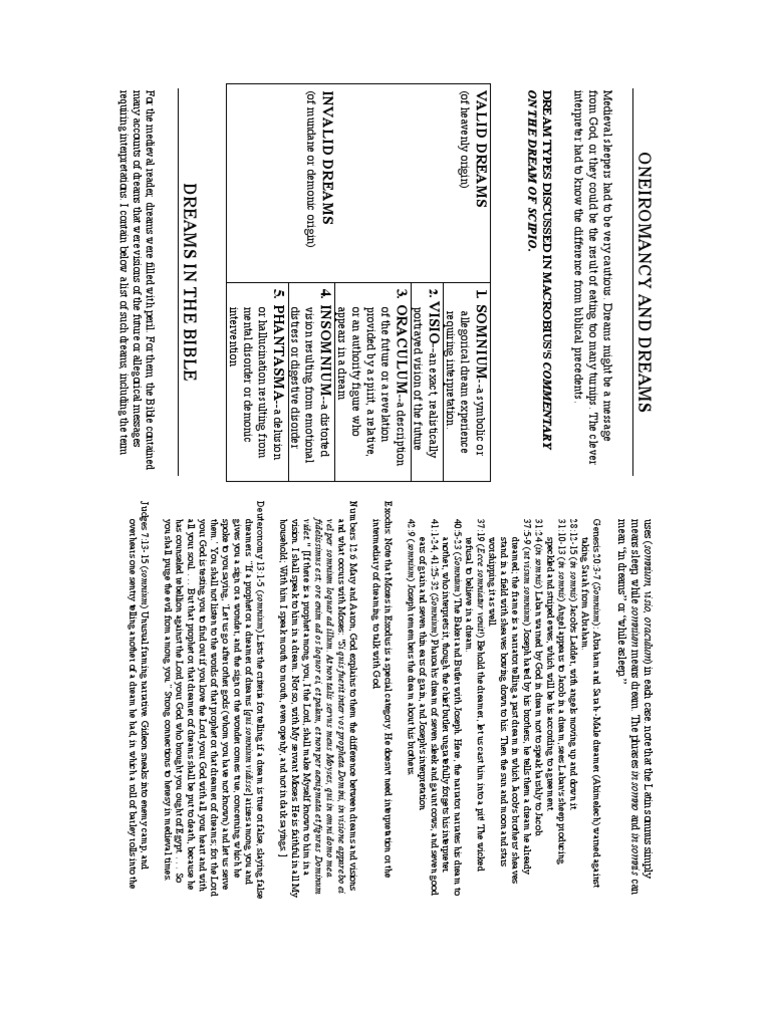 Oneiromancy Bible | PDF | Dream | Daniel (Biblical Figure)
