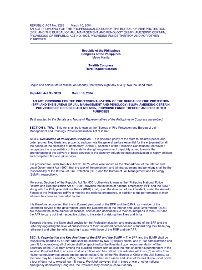 Ra 9263 | PDF | Inspector | Prison