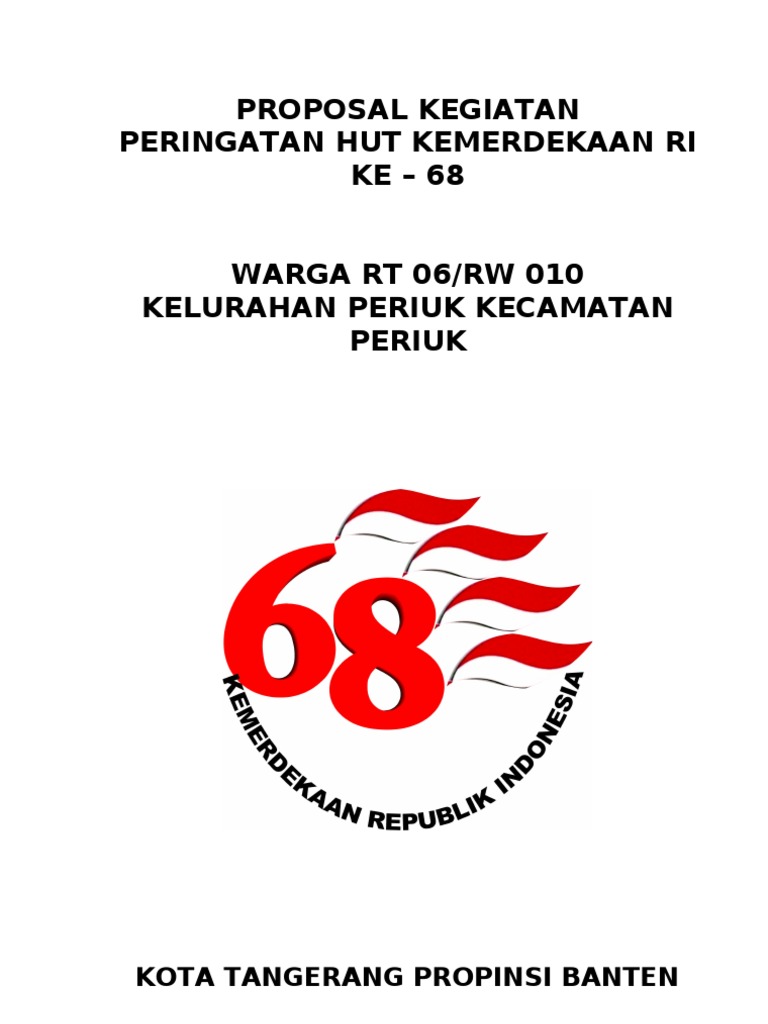 Proposal Kegiatan Hut Ri 68 | PDF