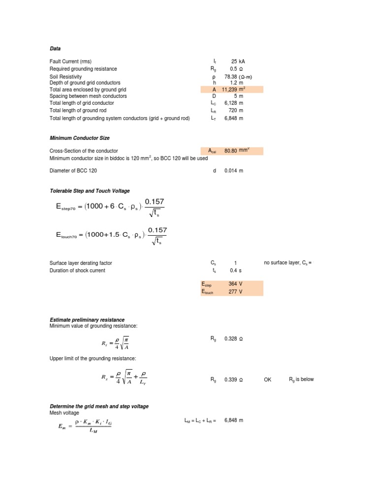 Grounding Calculation | PDF