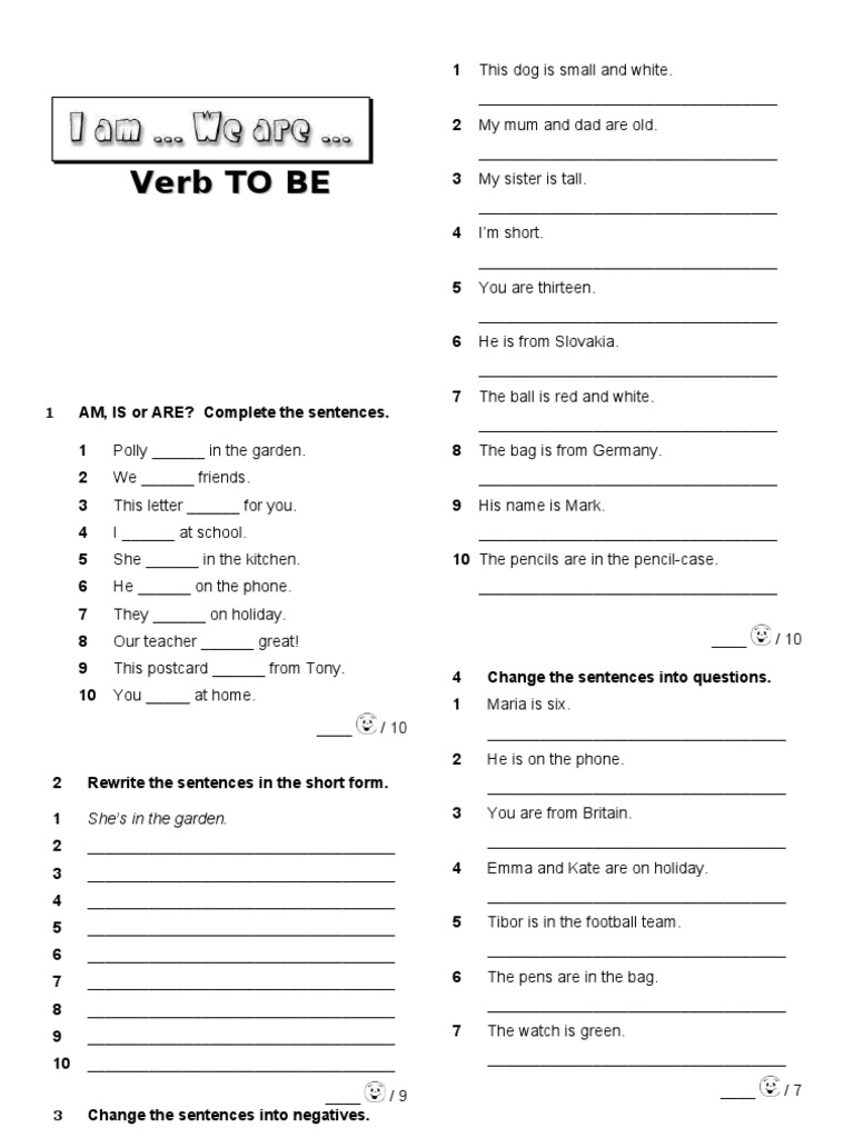 Present Simple Activities To BE | PDF | Syntax | Grammar