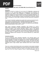 Materiality, PM, CTT - Exercise | PDF