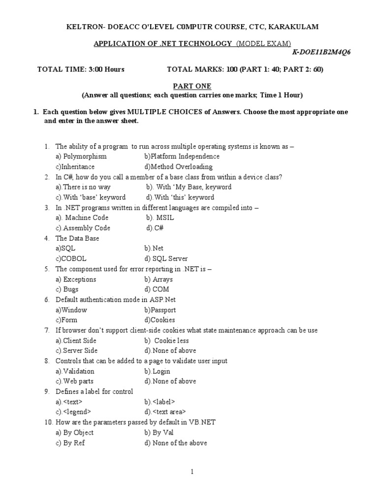 K Doe11b2m4q6 Pdf C Sharp Programming Language Class Computer Programming