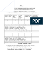 Children Education Allowance Form Word | PDF | Fee | Tuition Payments