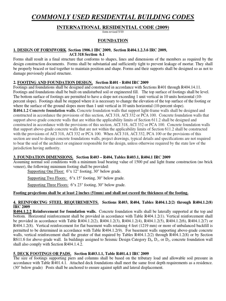 Residential Building Codes Guide | PDF | Framing (Construction ...