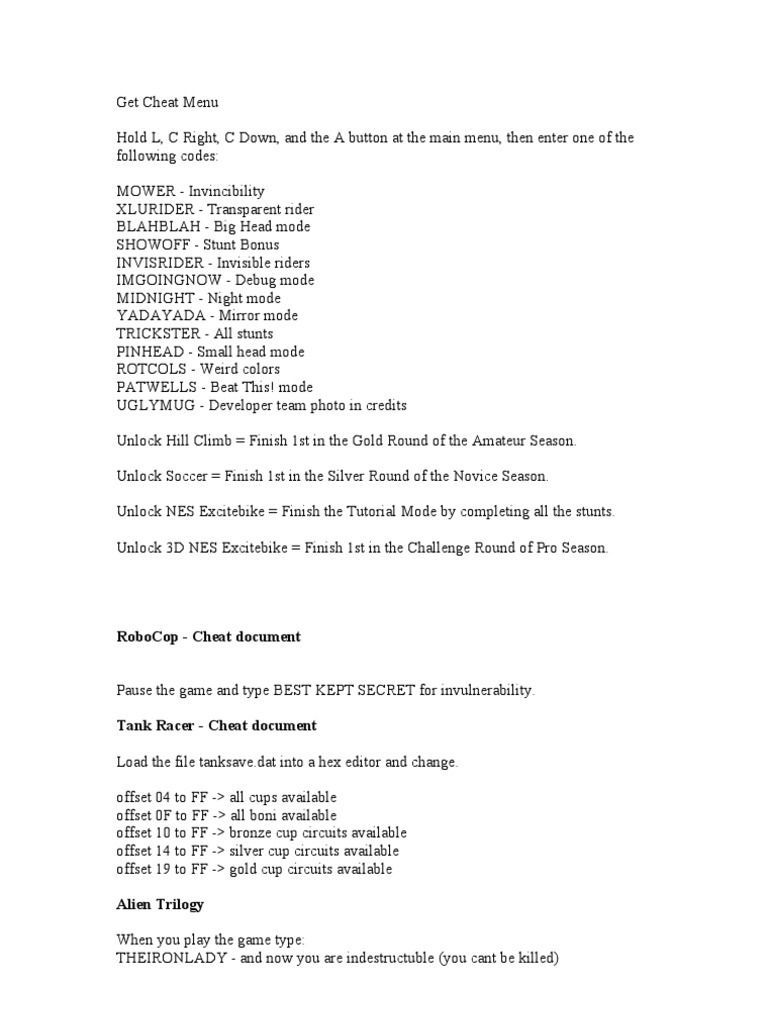 Cheat Menu | Cheating In Video Games | Video Games