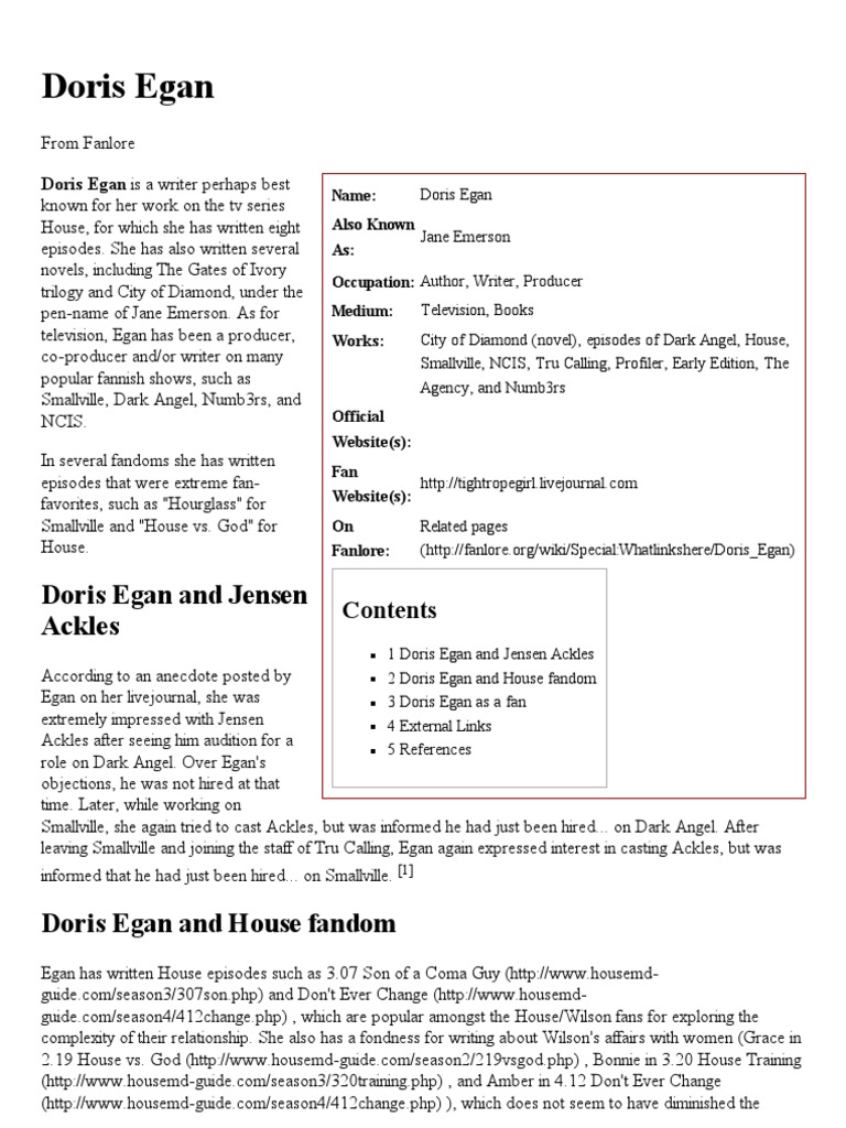 Doris Egan - Fanlore | PDF | The X Files | American Horror Fiction ...